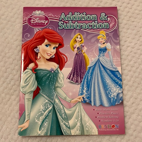 Other | Disney Princess Addition Subtraction Learning Workbook | Poshmark
